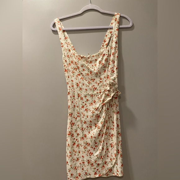 Reformation | Dresses | Reformation Red Floral Print Mini Dress | Poshmark